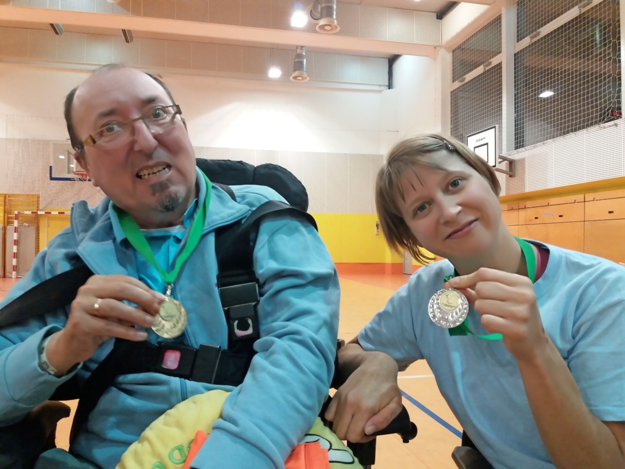 Koprska športnika invalida Fabio Rizzi in Natalie Finkšt v državnem ...
