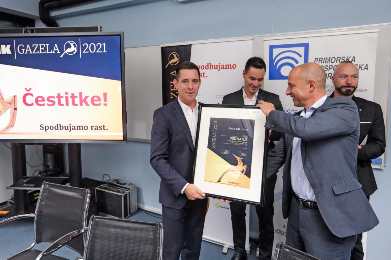 Koprsko podjetje Ensol 360 je letošnja Gazela primorsko-notranjske ...