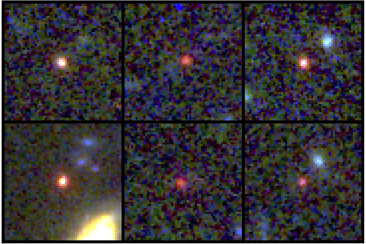 Vesoljski teleskop Webb odkril šest velikih galaksij iz časa kmalu po ...